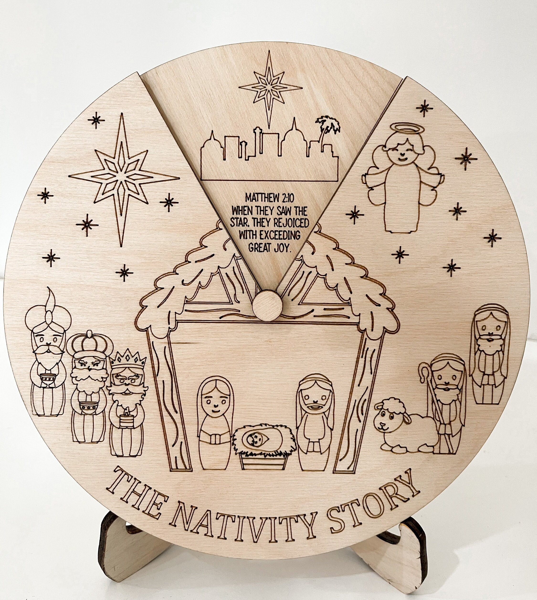 Fun Nativity Christmas Story Wheel Activity Laser Cut Digital File ...