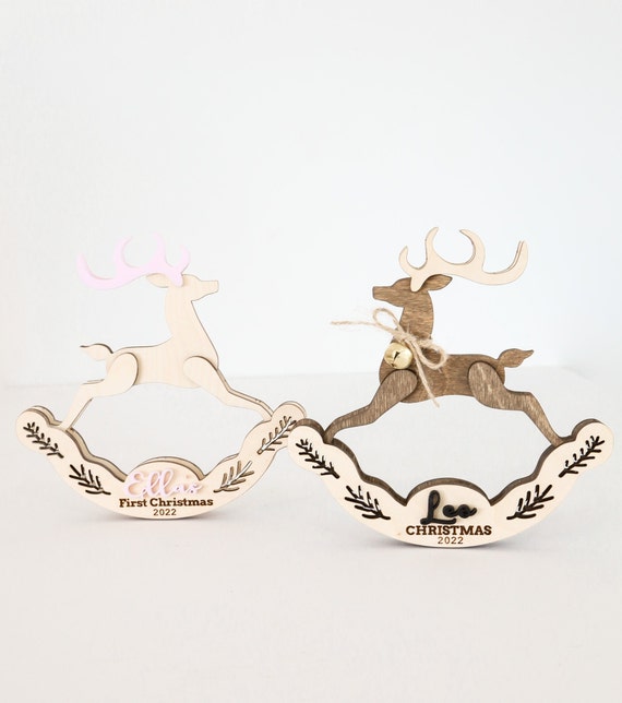 Customizable Rocking Reindeer Christmas Ornament and - Etsy
