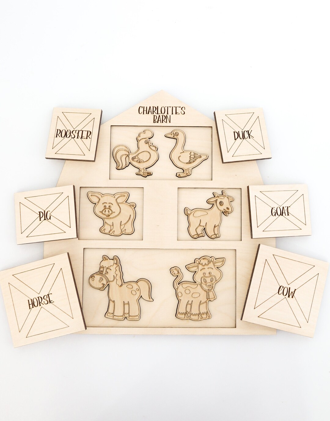 Laser Cut Barn Puzzle File | Farm Animals SVG (digital File) - Etsy