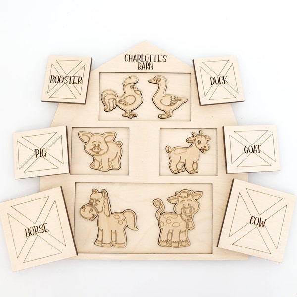 Farm Animal 3d Puzzle Svg - Etsy