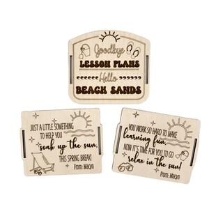 Cute Teacher Gift Beach Towel Wood Tag Laser Cut Digital File | Teacher ...