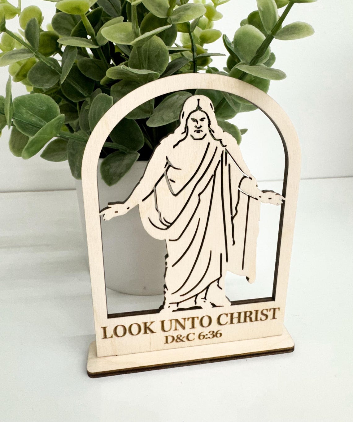 Beautiful "look Unto Christ" Freestanding Arch Christus Laser Cut ...
