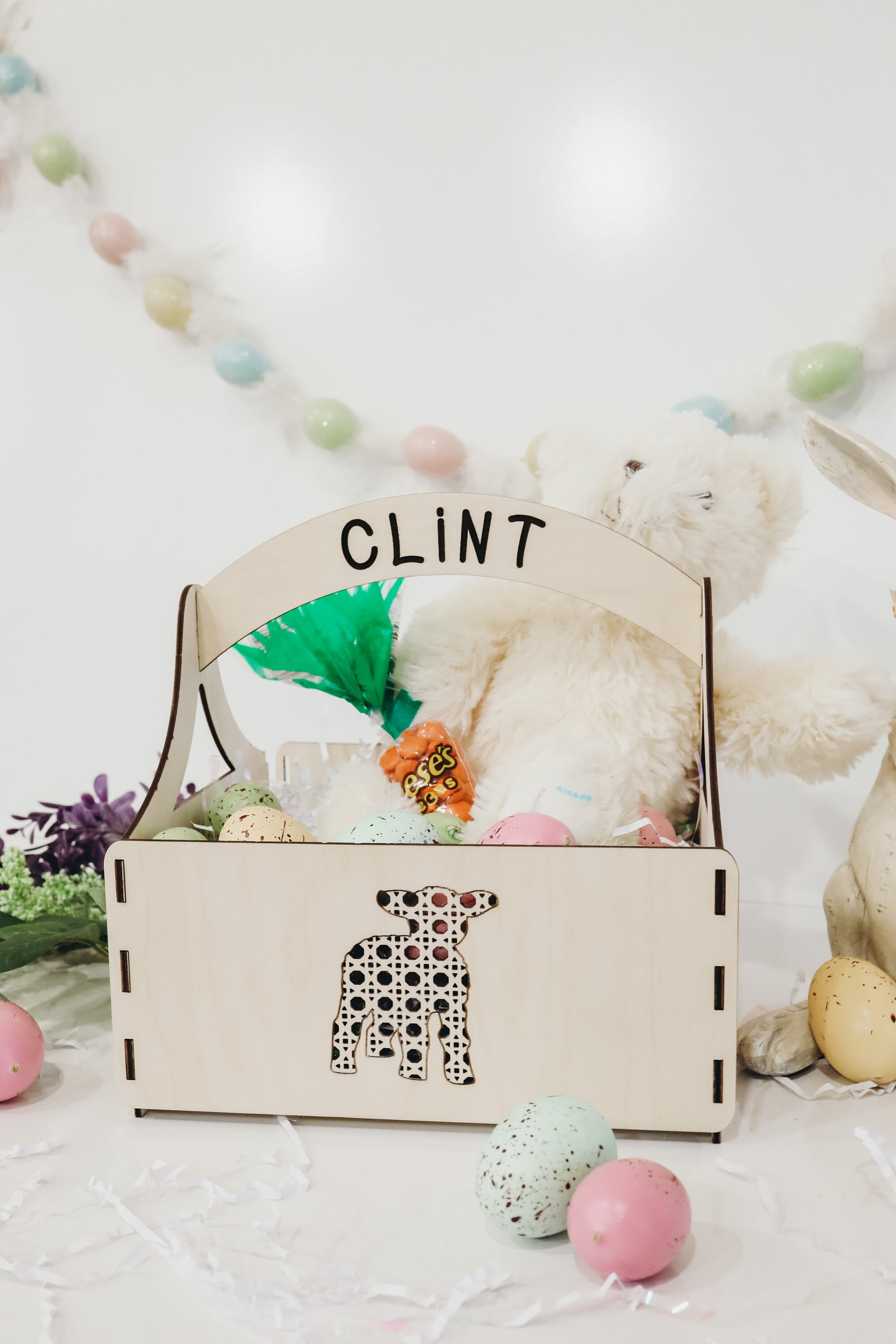 Laser Cut File Rattan Easter Baskets Customizable Rattan | Etsy