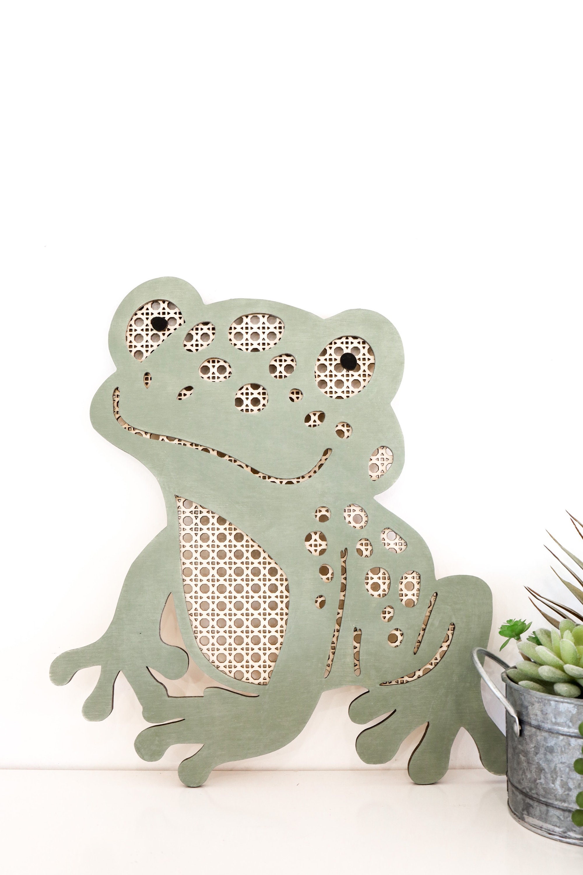 Laser Cut File Rattan Frog Boho Frog Rattan SVG Frog - Etsy