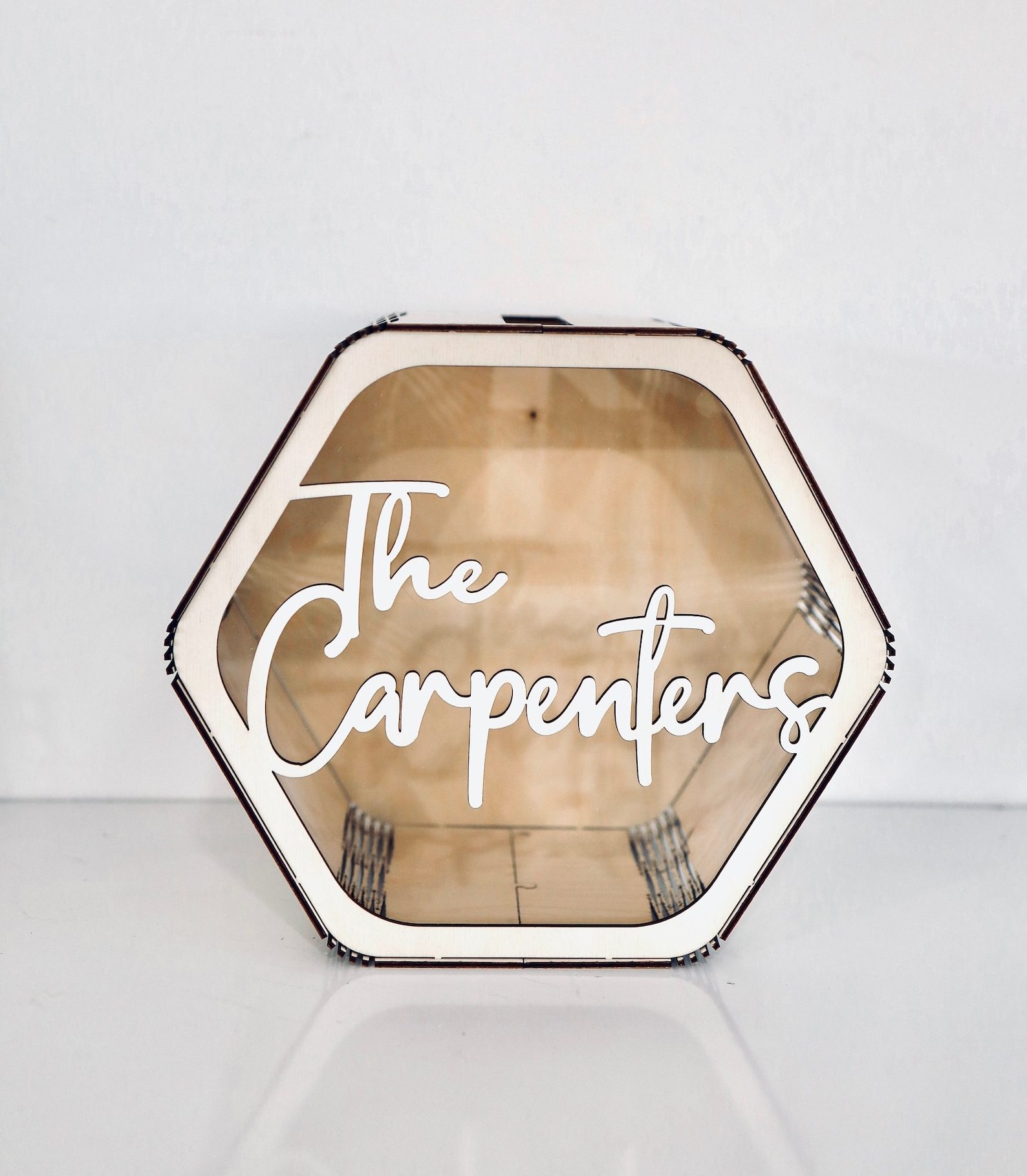 Customizable Hexagon Card Box Laser Cut Digital File | Wedding Card ...