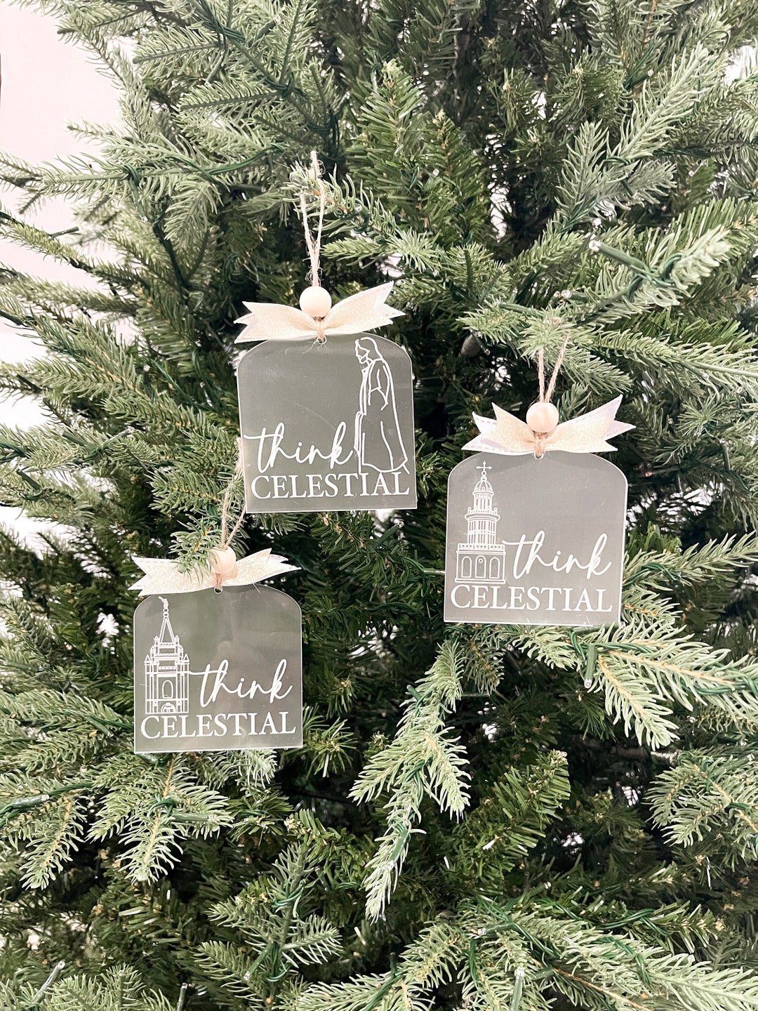 Think Celestial Christ and Salt Lake and St. George Temple Ornament ...