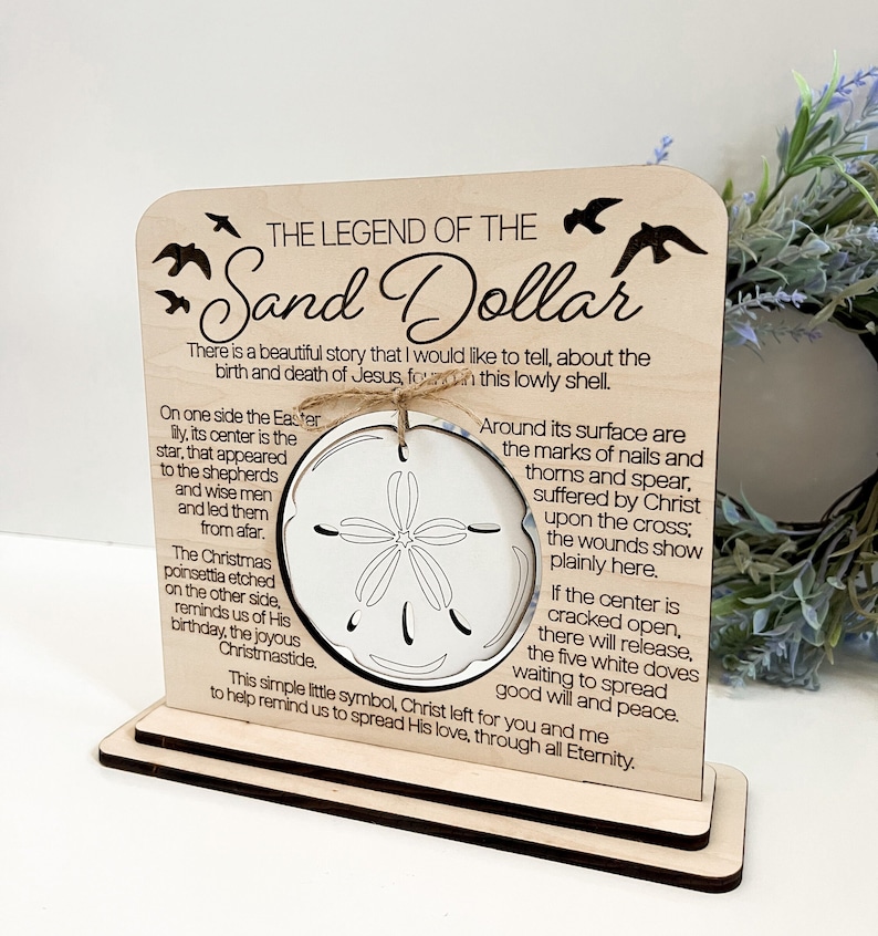 The Legend of the Sand Dollar Christmas Ornament and Shelf Sitter Laser ...