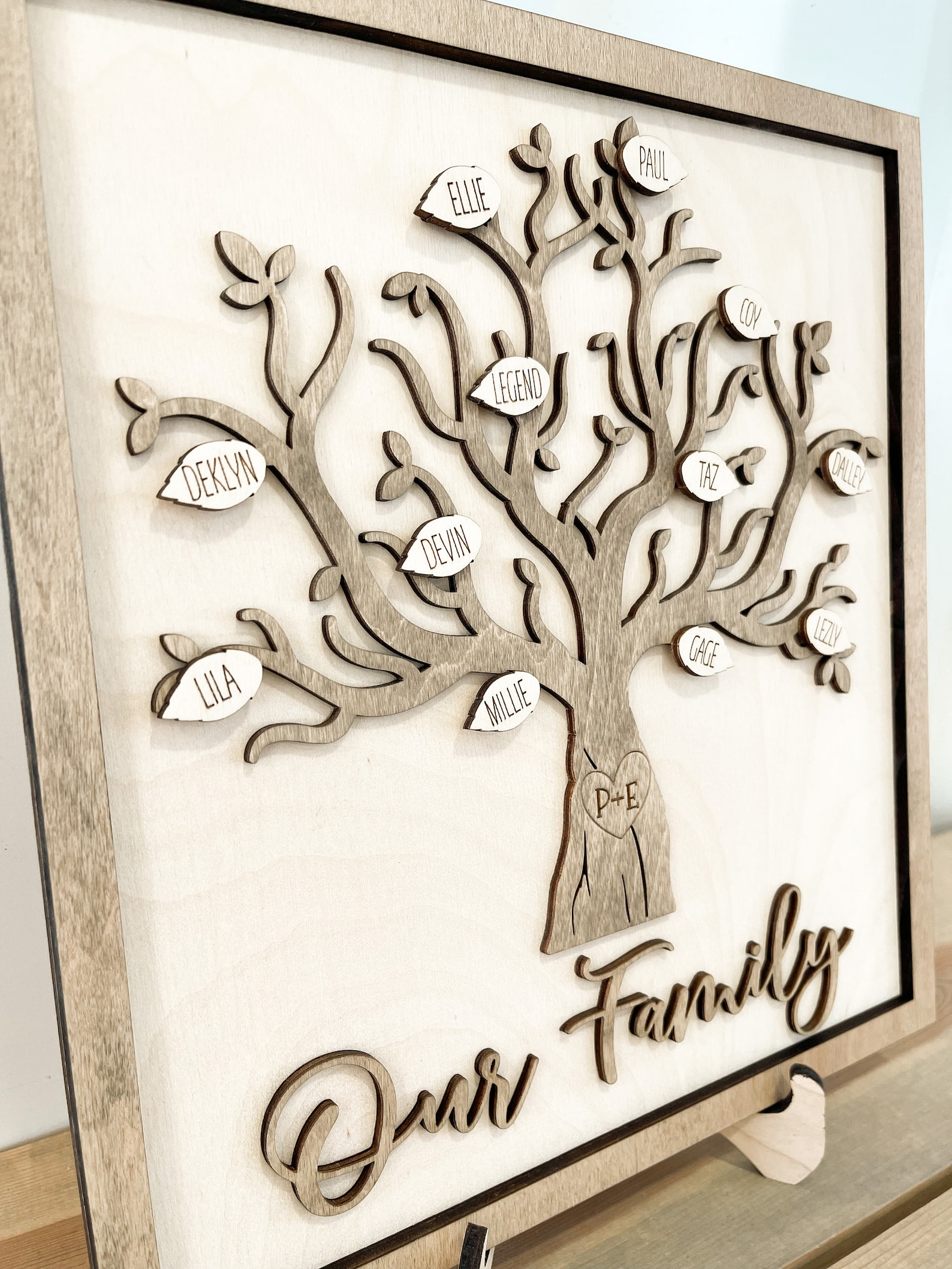 Customizable Family Tree Laser Cut Digital File Easel File - Etsy Australia