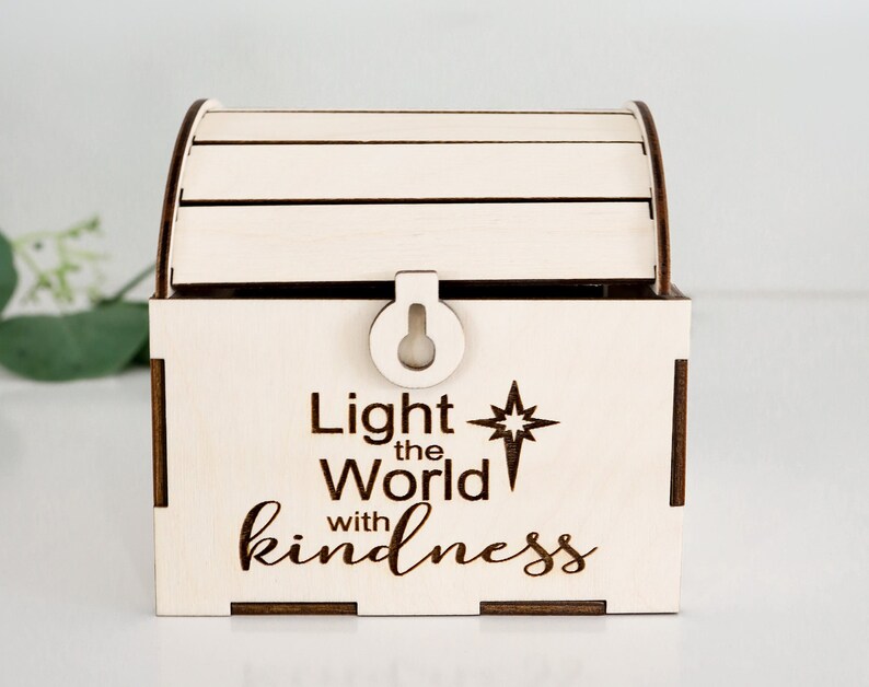 Kindness Tokens With Treasure Box Laser Cut File | Kindness for Lent ...