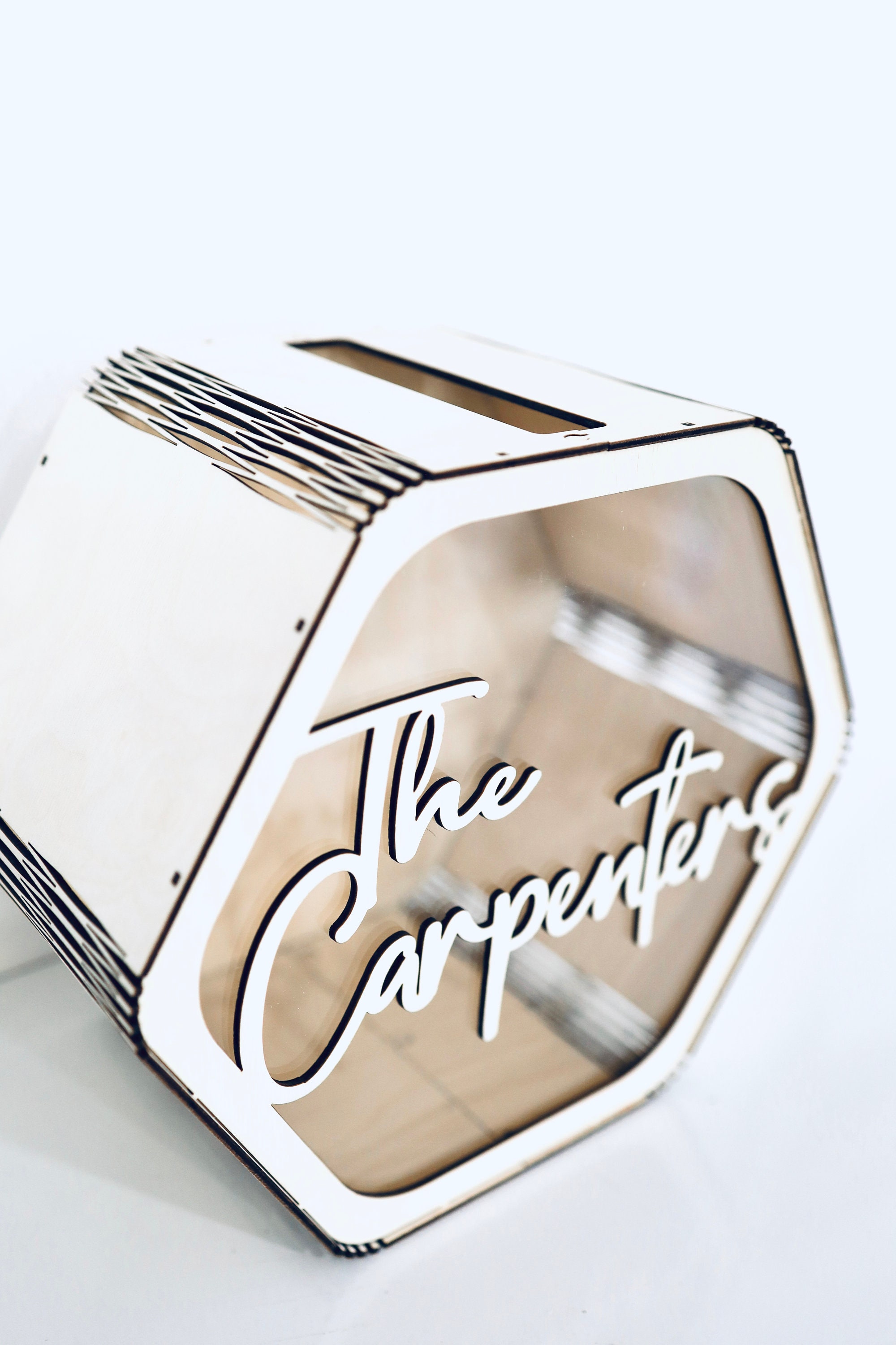 Customizable Hexagon Card Box Laser Cut Digital File Wedding - Etsy