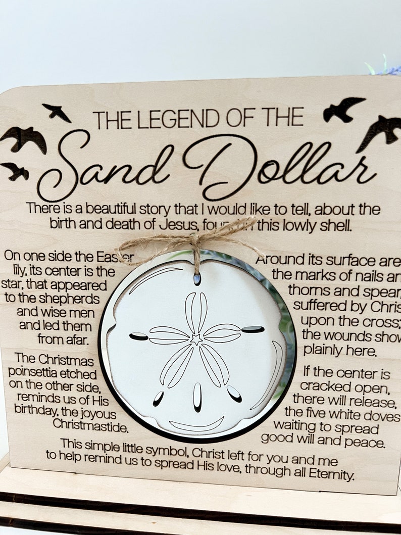 The Legend of the Sand Dollar Christmas Ornament and Shelf Sitter Laser ...