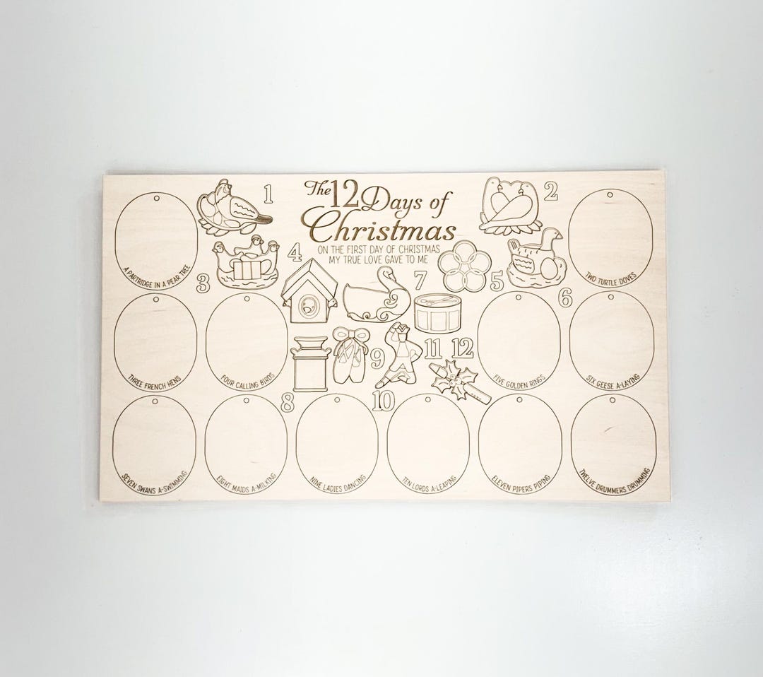 Fun Pop-out Make Your Own DIY 12 Days of Christmas Ornament Set Laser ...