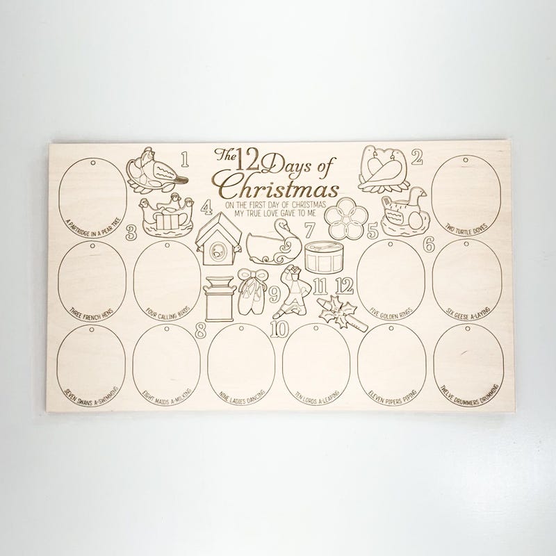 12 Days of Christmas Ornaments to Paint - Etsy