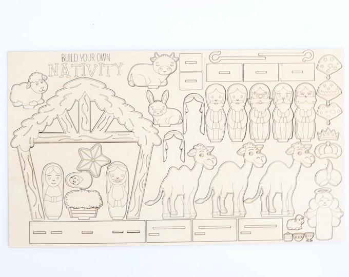 Build Your Own Nativity Laser Cut File | DIY Christmas Nativity ...