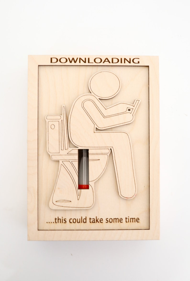 Laser Cut File | Toilet Timer | Bathroom Timer | Gag Gift | Father's ...