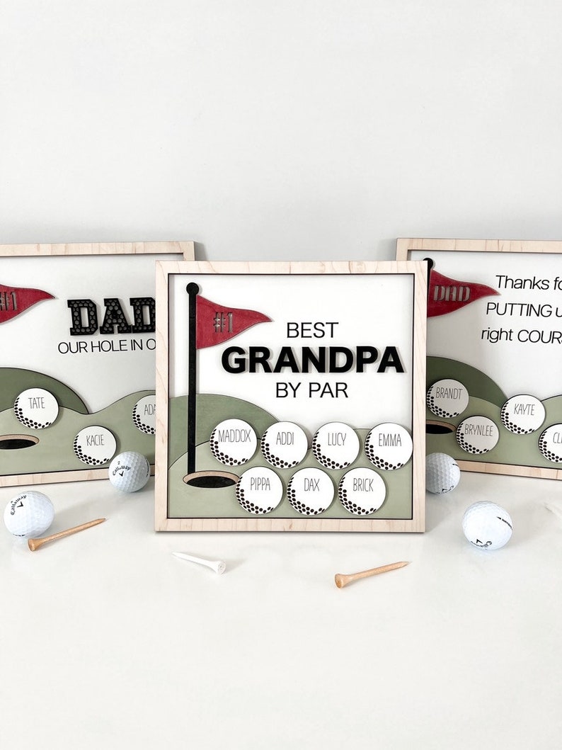 Cute Customizable Golf Father's Day Best Dad, Grandpa, Coach Ect. Laser ...