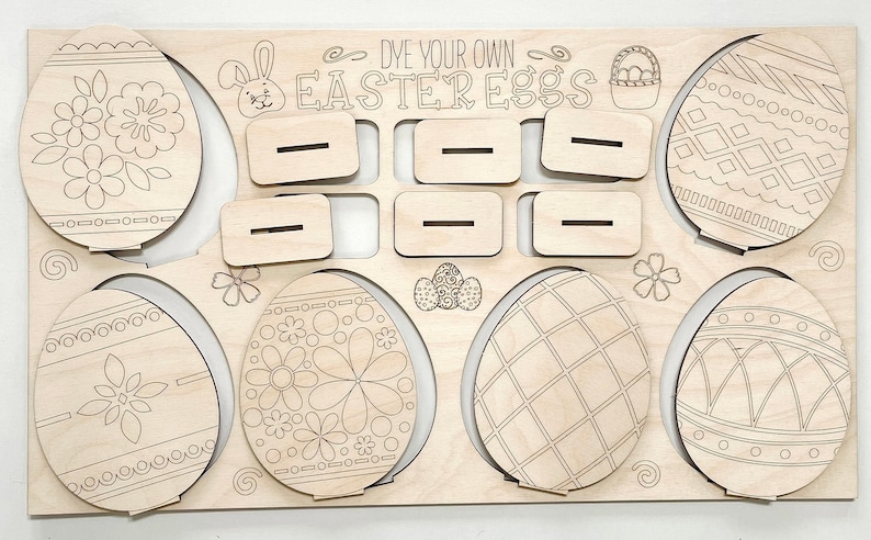 Dye Your Own Easter Eggs Laser Cut Digital File Pop Out - Etsy