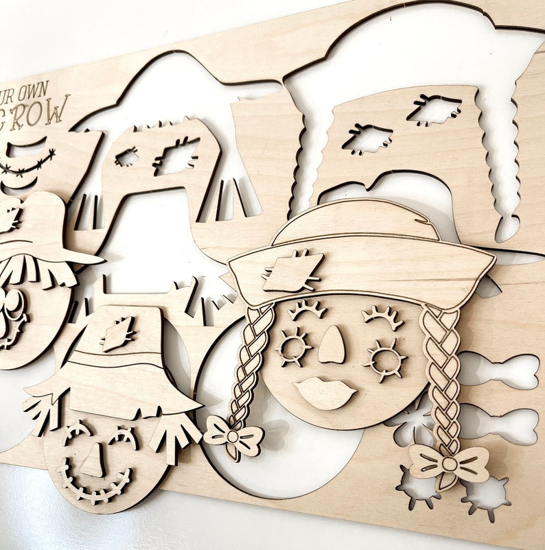 Interchangeable Build Your Own Scarecrow Laser Cut Digital File | Paint ...