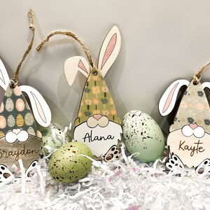 Cute Gnome Easter Bunny Basket Name Tag Laser Cut Digital File | 6 ...