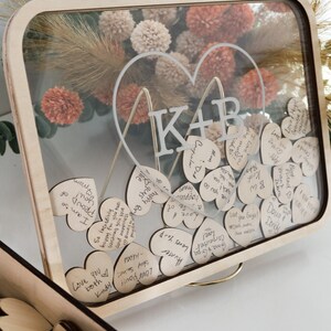 Customizable Wedding Guest Signature Frame With Hearts (SVG Digital ...