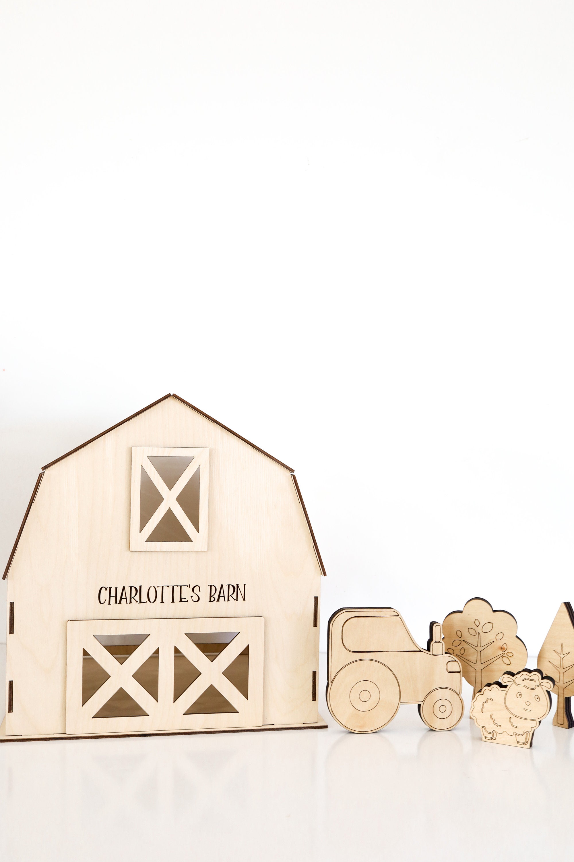 Laser Cut File | Super Cute Wood Toy Barn With Barn Yard Animals and ...