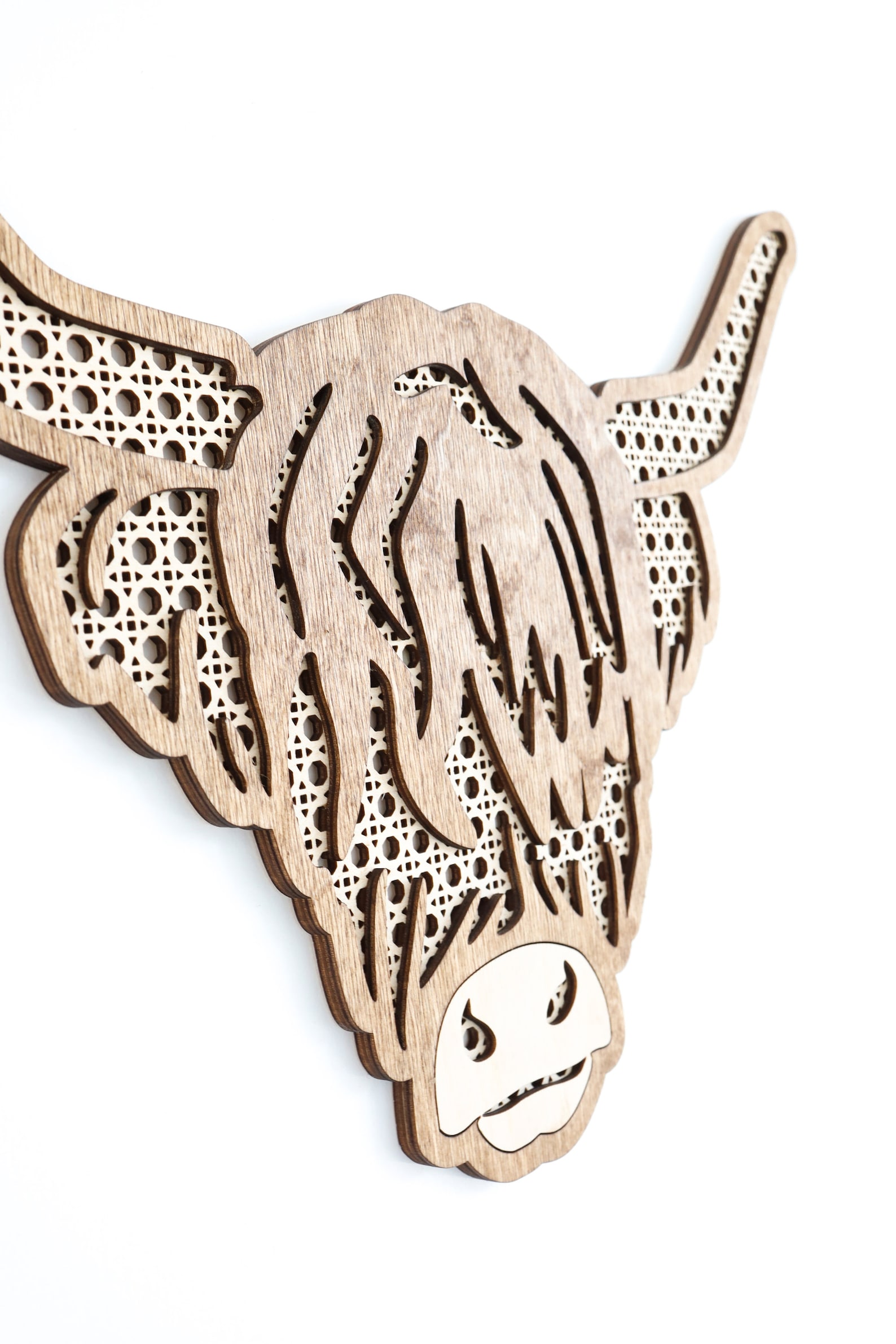 Laser Cut File | Highland Cow SVG | Rattan Highland Cow | Ranch House ...