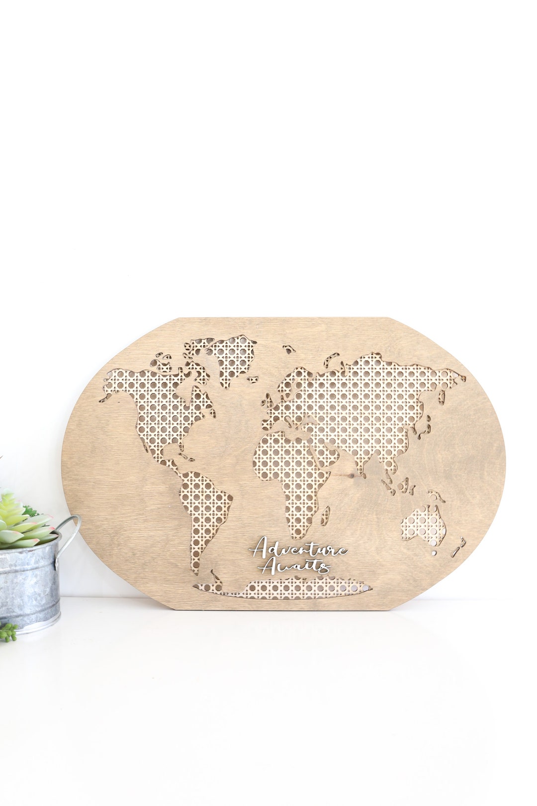 Laser Cut File Rattan Map Rattan World Map Adventure Map Boho Map ...