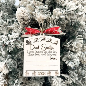 Cute Customizable Dear Santa Child's Handwriting Keepsake Christmas ...