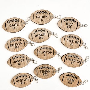 Football Keychain Bag Tag Laser Cut Digital File | Football SVG | Cute ...
