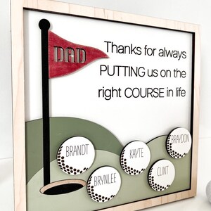 Cute Customizable Golf Father's Day Best Dad, Grandpa, Coach Ect. Laser ...