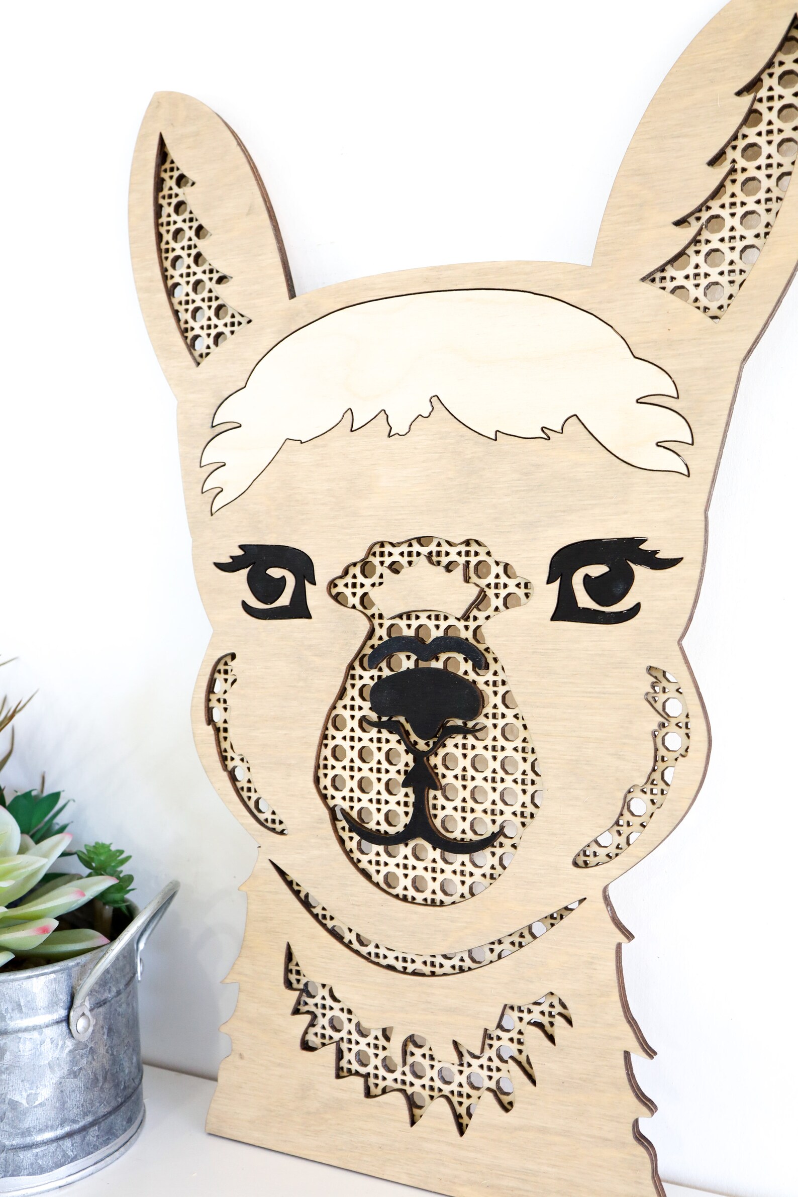 Laser Cut File Llama SVG Rattan Llama Boho Llama Llama - Etsy