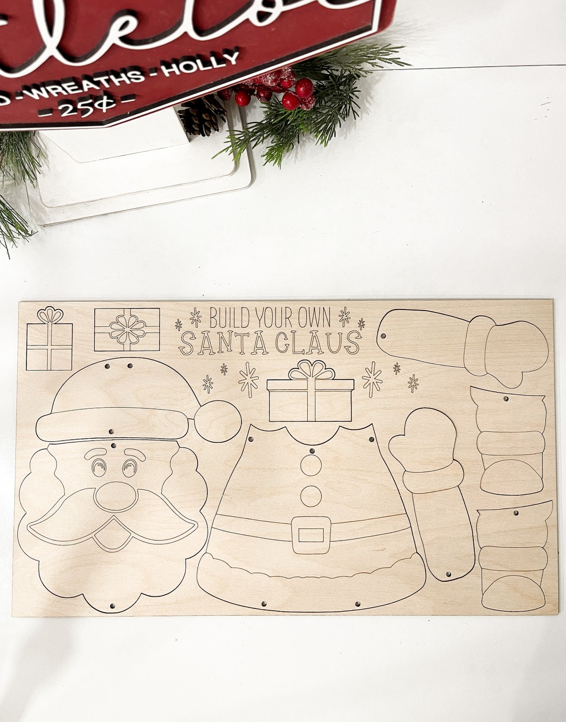 Build Your Own Santa Claus Laser Cut Digital File | Cute Santa Claus ...