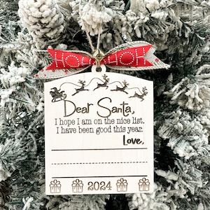 Cute Customizable Dear Santa Child's Handwriting Keepsake Christmas ...
