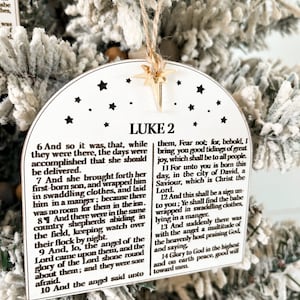 Stunning Luke 2 Bible Scripture Verses Nativity Christmas Ornament ...