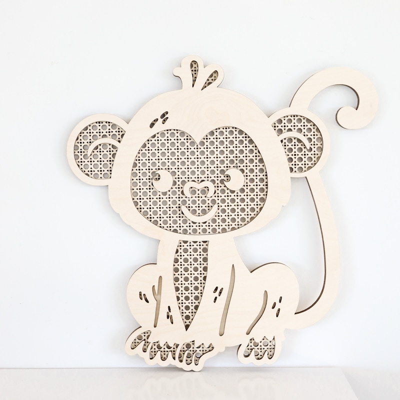 Cute Wood Monkey - Etsy