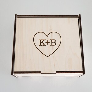 Customizable Wedding Guest Signature Frame With Hearts and Heart Box ...