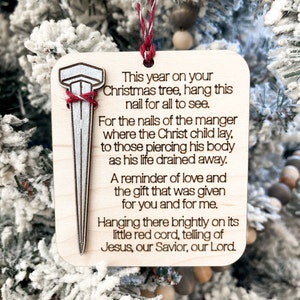 Christ Nail Symbol Christmas Ornament Laser Cut Digital File | True ...