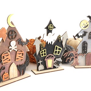 Spook Your Own Haunted House Laser Cut File | Interchangeable Haunted ...