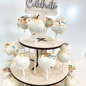 Interchangeable Cake Pop Tiered Tray Stand Laser Cut Digital File ...