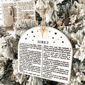 Stunning Luke 2 Bible Scripture Verses Nativity Christmas Ornament ...