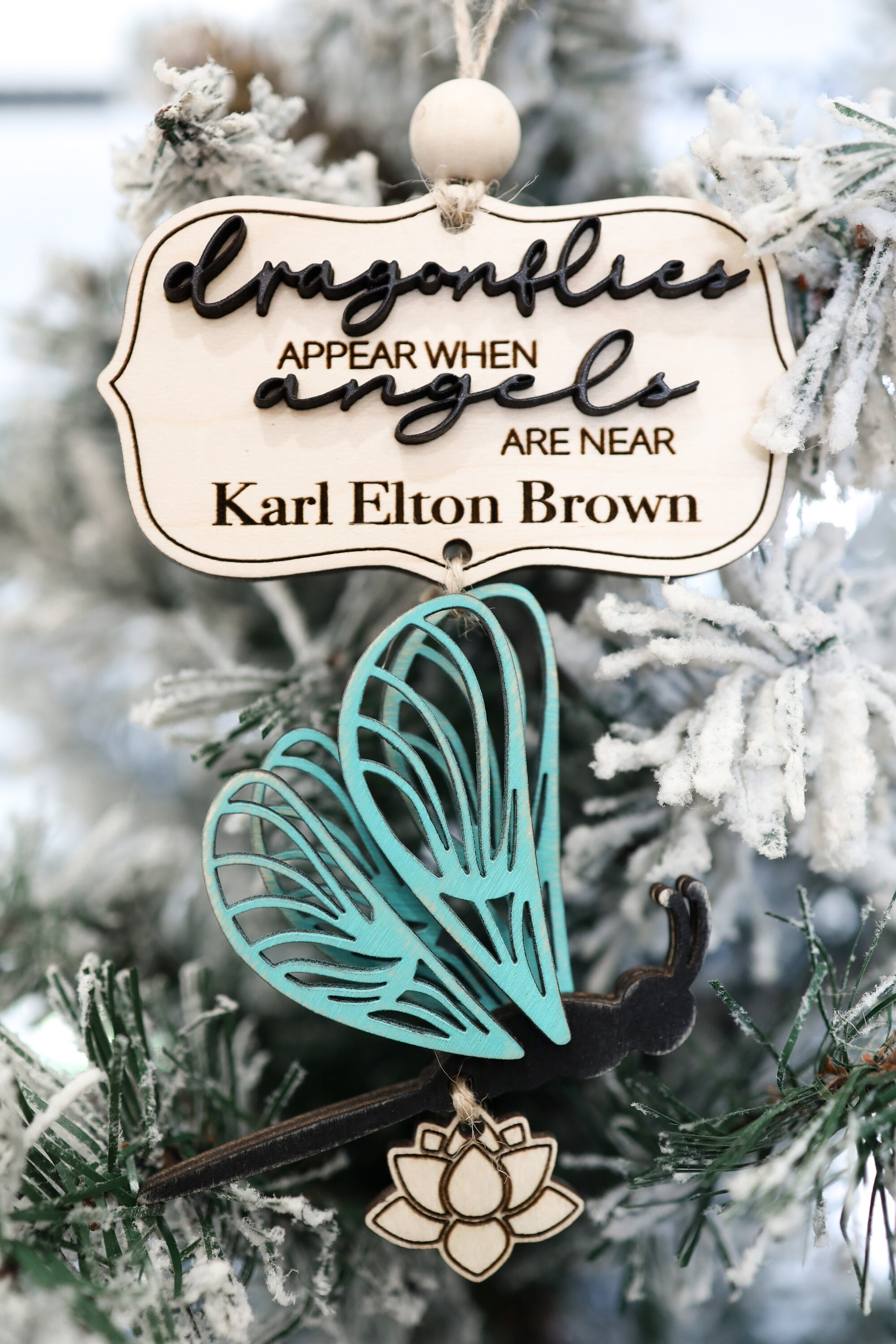 Dragonflies Appear When Angels Are Near Ornament Laser Cut - Etsy