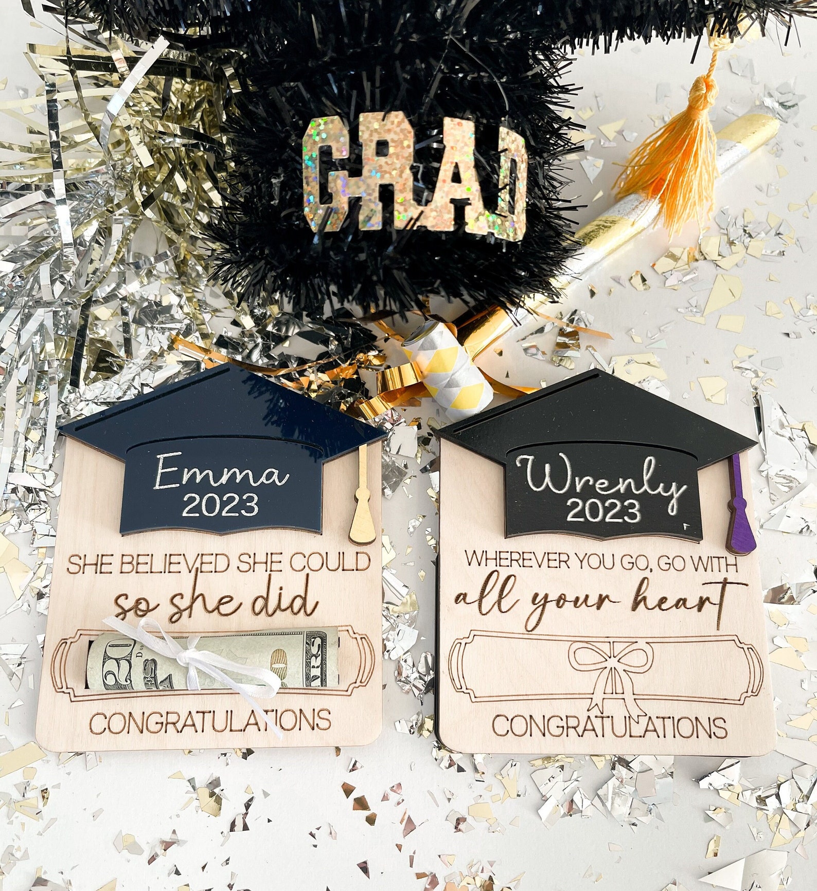 Cute Graduation Money & Gift Card Holder Laser Cut File Custom ...