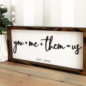 You + Me + Them = Us Sign Laser Cut File | Customizable Family SVG ...