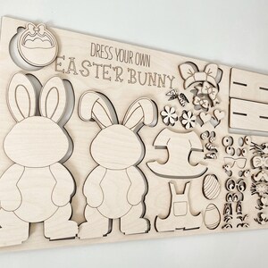 Dress Your Own Easter Bunny Laser Cut Digital File | Color/paint Your ...