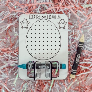 Cute Acrylic or Whiteboard Easter Activity Dry Erase Crayon Holder Card ...