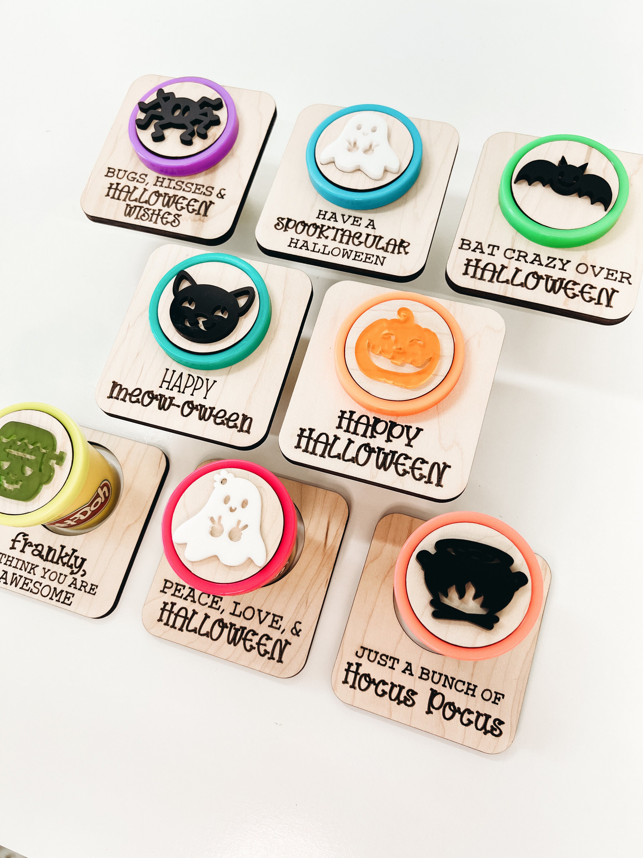 Cute Halloween Playdough Trick or Treat Cards With Shape Stamps Laser ...