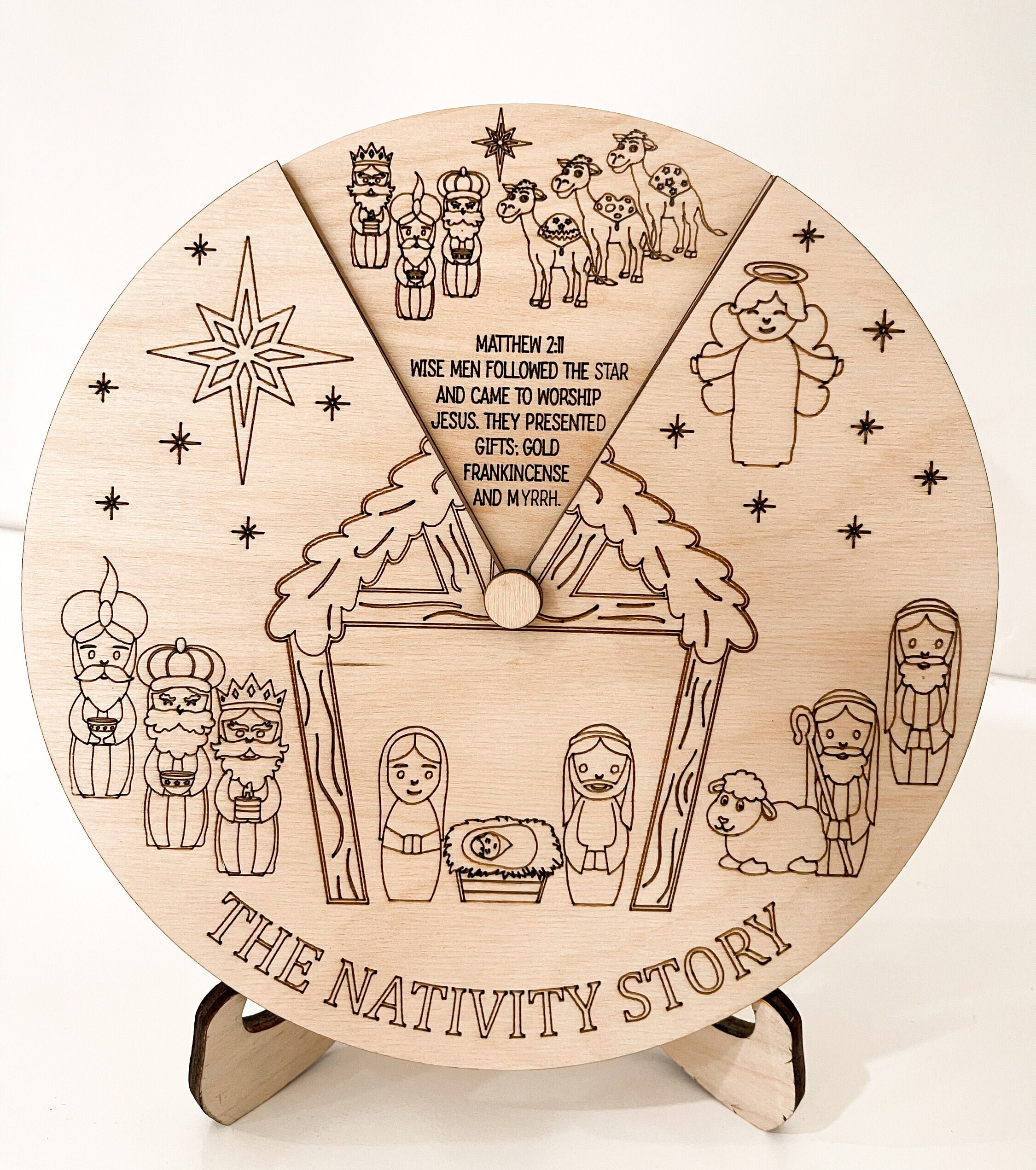 Fun Nativity Christmas Story Wheel Activity Laser Cut Digital File ...