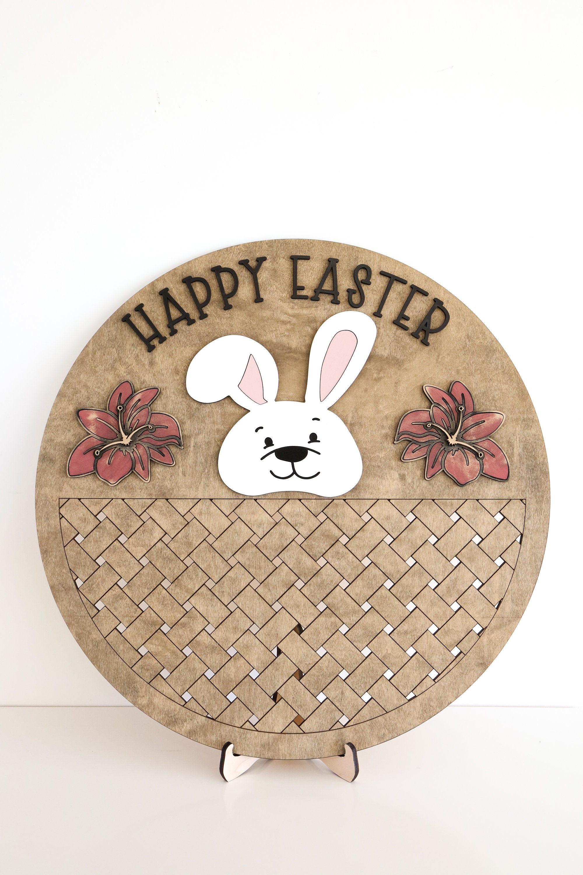 Laser Cut File Basket Weave Easter Sign Boho Easter Sign | Etsy