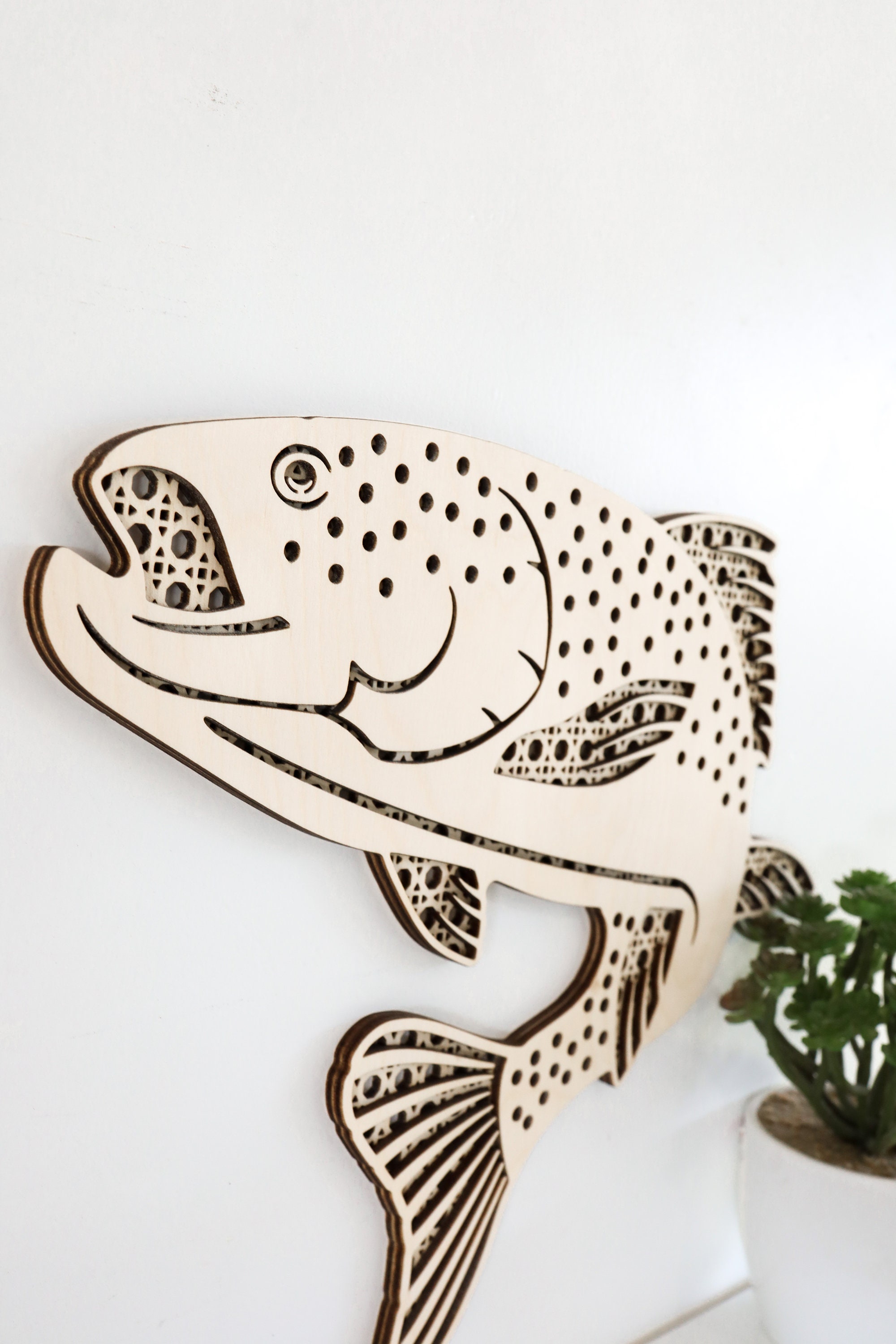 Laser Cut File | Rattan Salmon SVG | Fish SVG | Fish Decor | Alaska ...