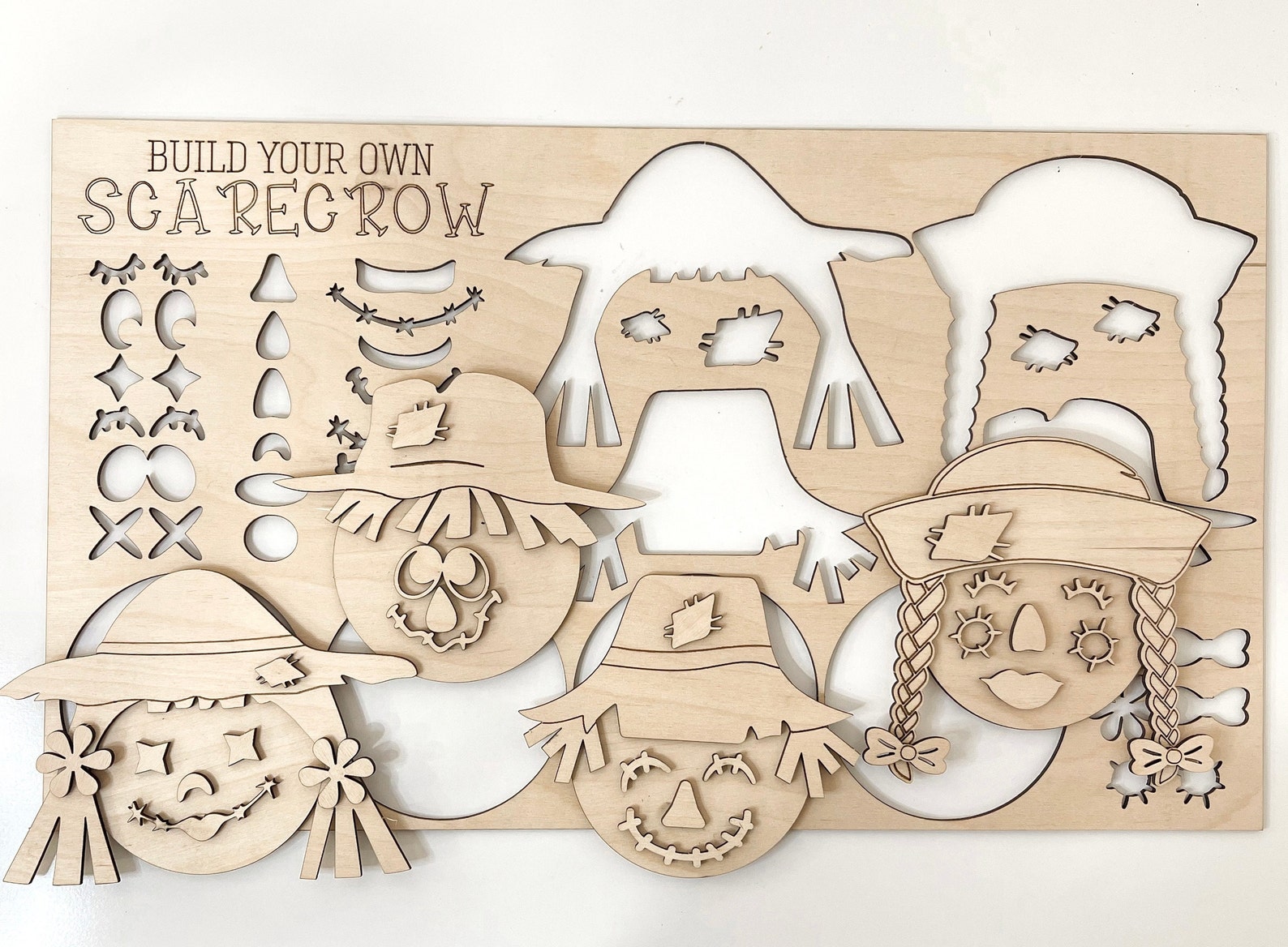Interchangeable Build Your Own Scarecrow Laser Cut Digital File Paint ...